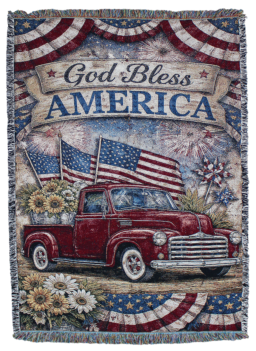 Americana Themed Woven Blankets - The Bandanna Company