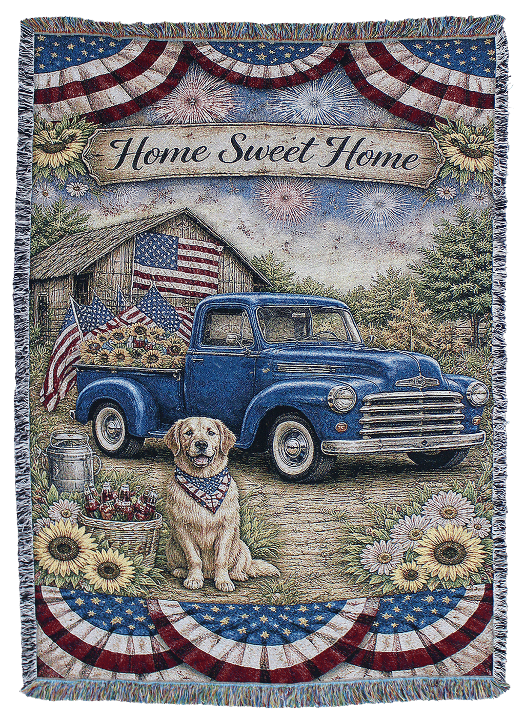 Americana Themed Woven Blankets - The Bandanna Company