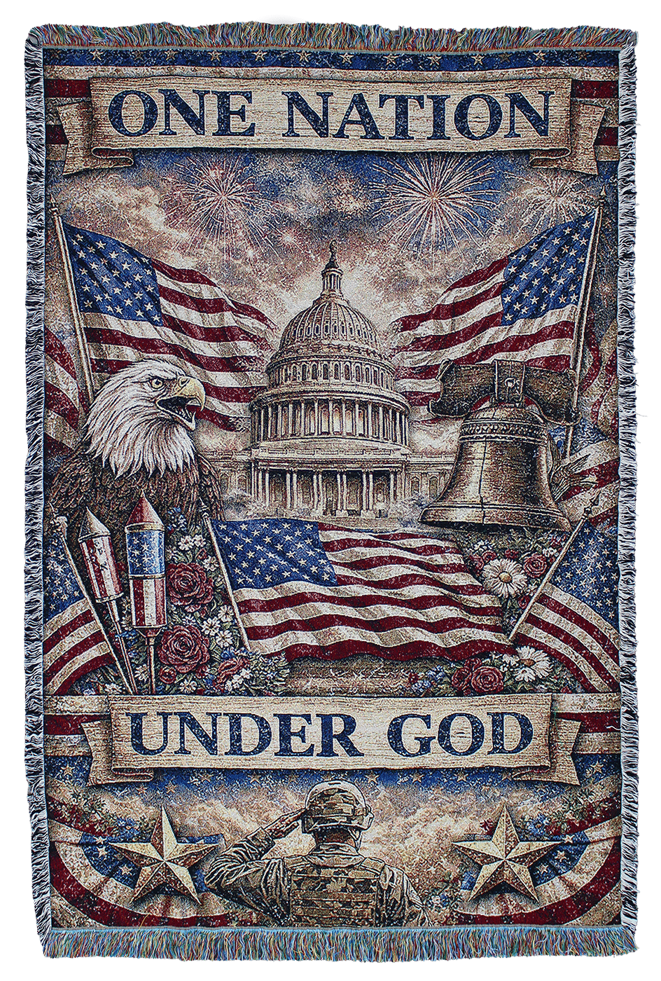 Americana Themed Woven Blankets - The Bandanna Company