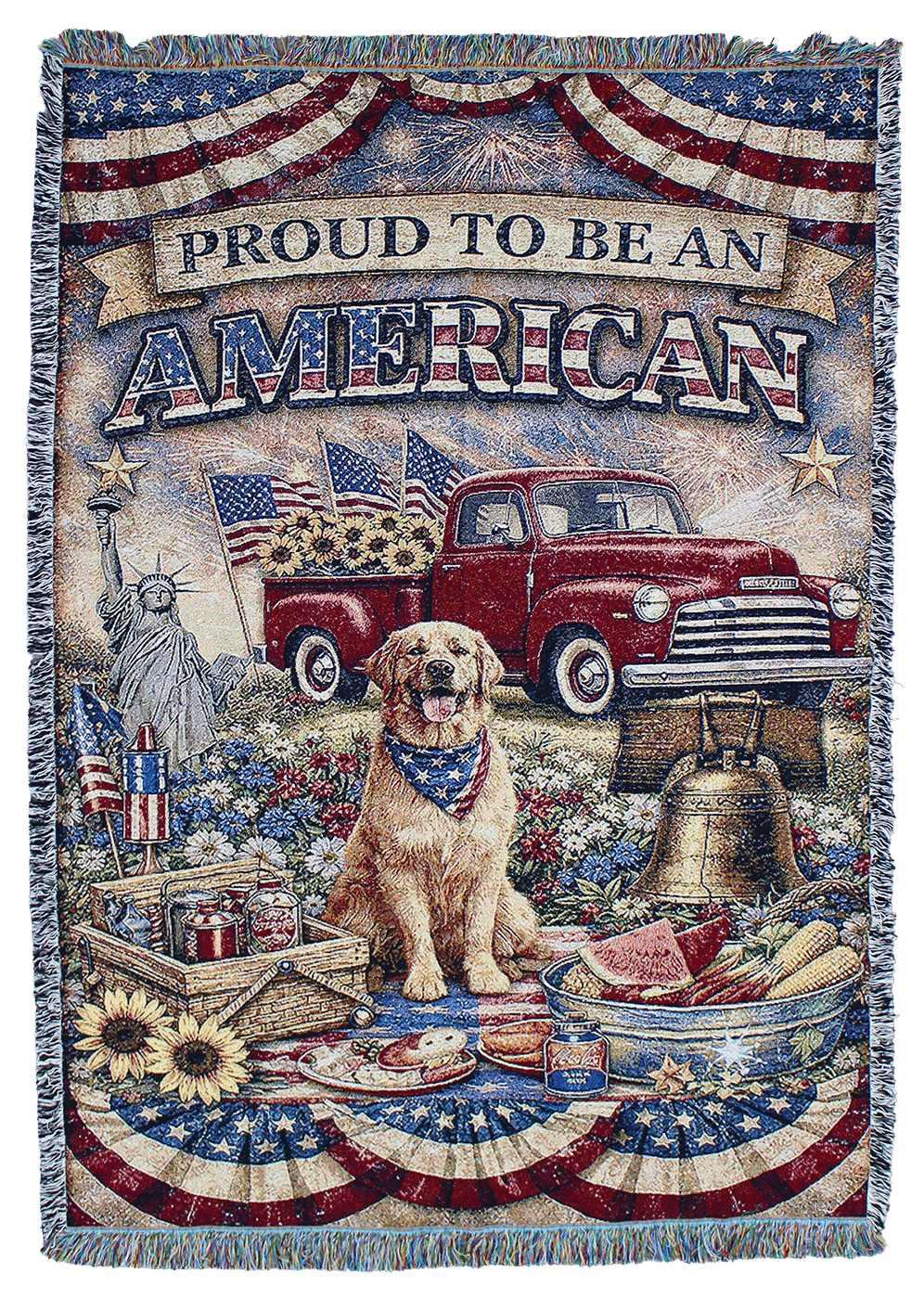 Americana Themed Woven Blankets - The Bandanna Company